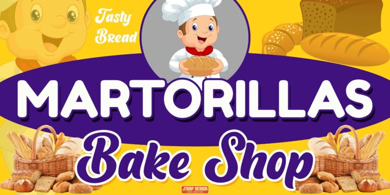 Bakeshop Business Tarpaulin Design - Purple Yellow – Business | JTarp ...