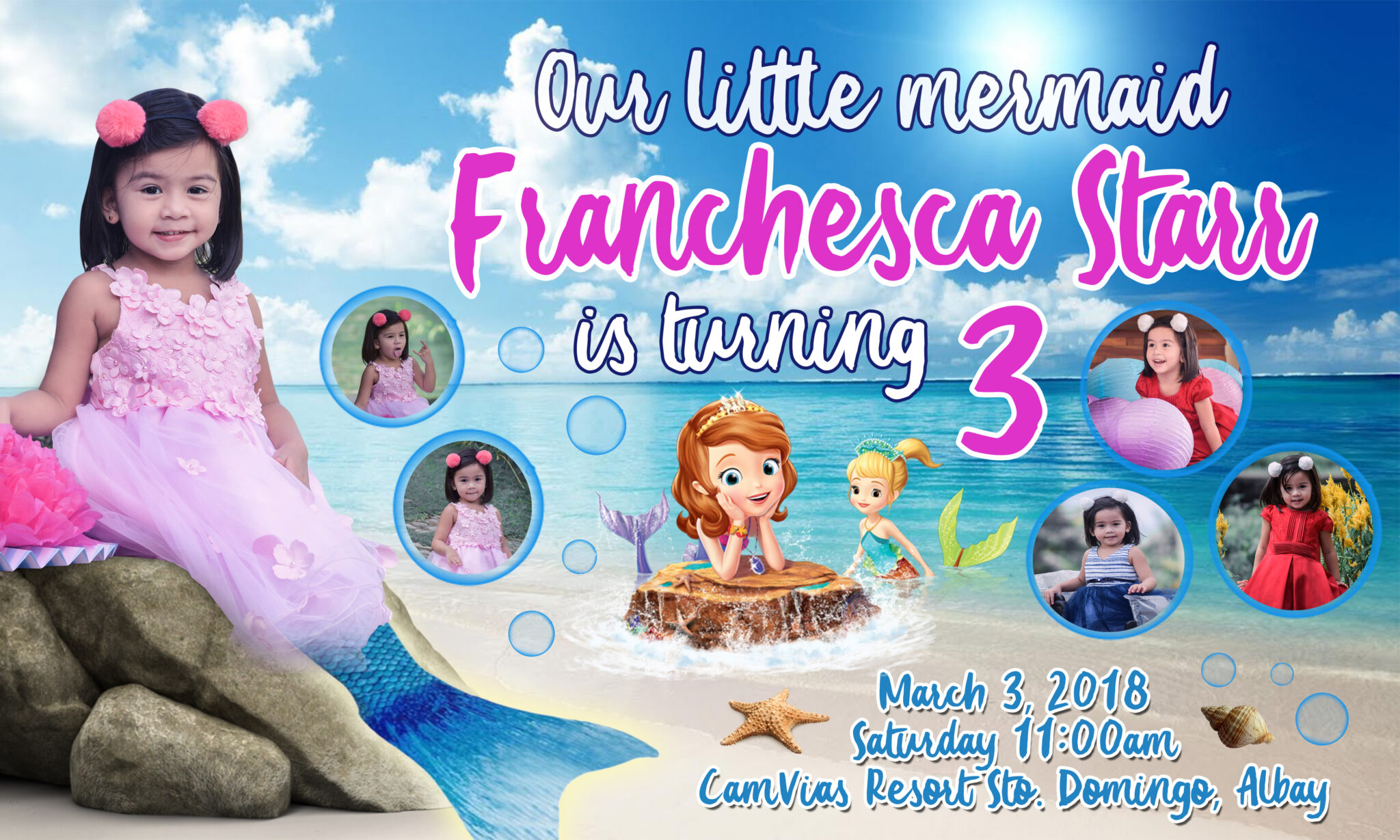 Mermaid Tarpaulin Invitation Card Layout – | JTarp Design