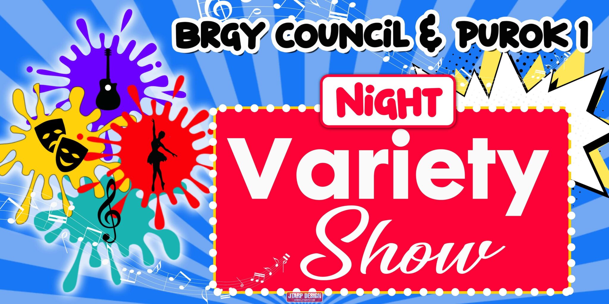 Night Variety Show Tarpaulin Layout – Events Layout | JTarp Design