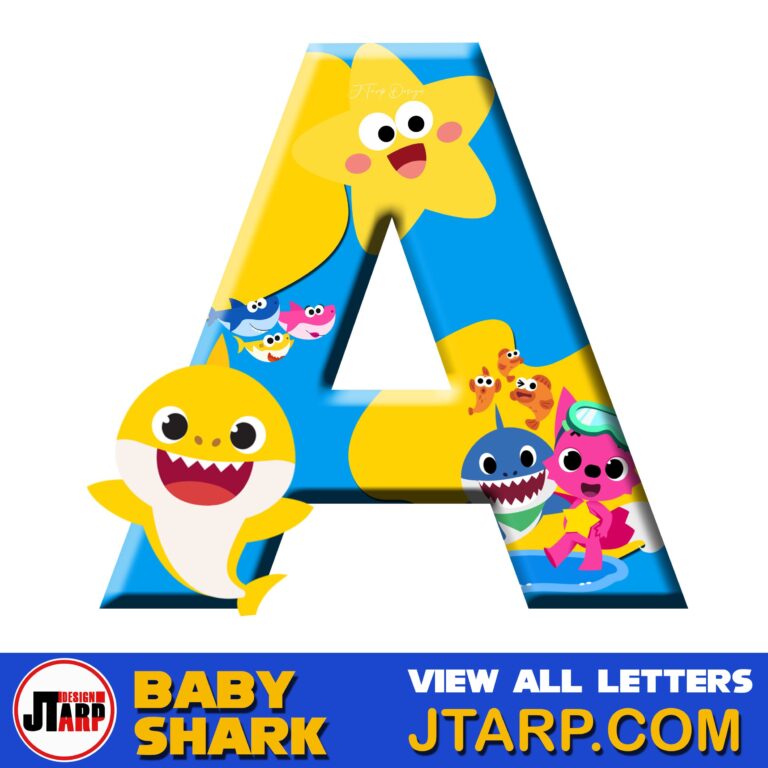 Baby Shark Printable Letters and Numbers - Free Download – Printable ...