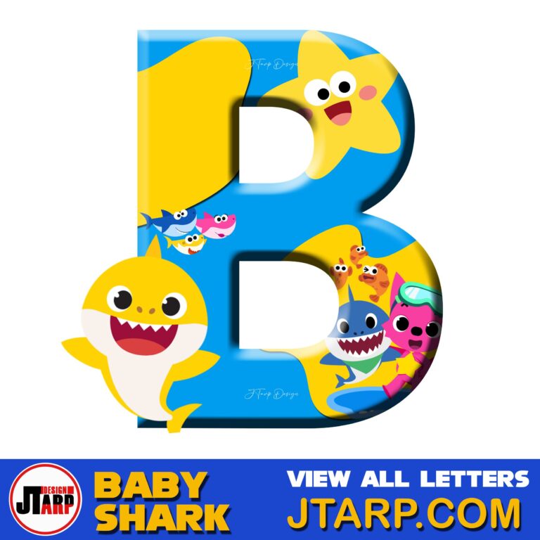 Baby Shark Printable Letters and Numbers - Free Download – Printable ...