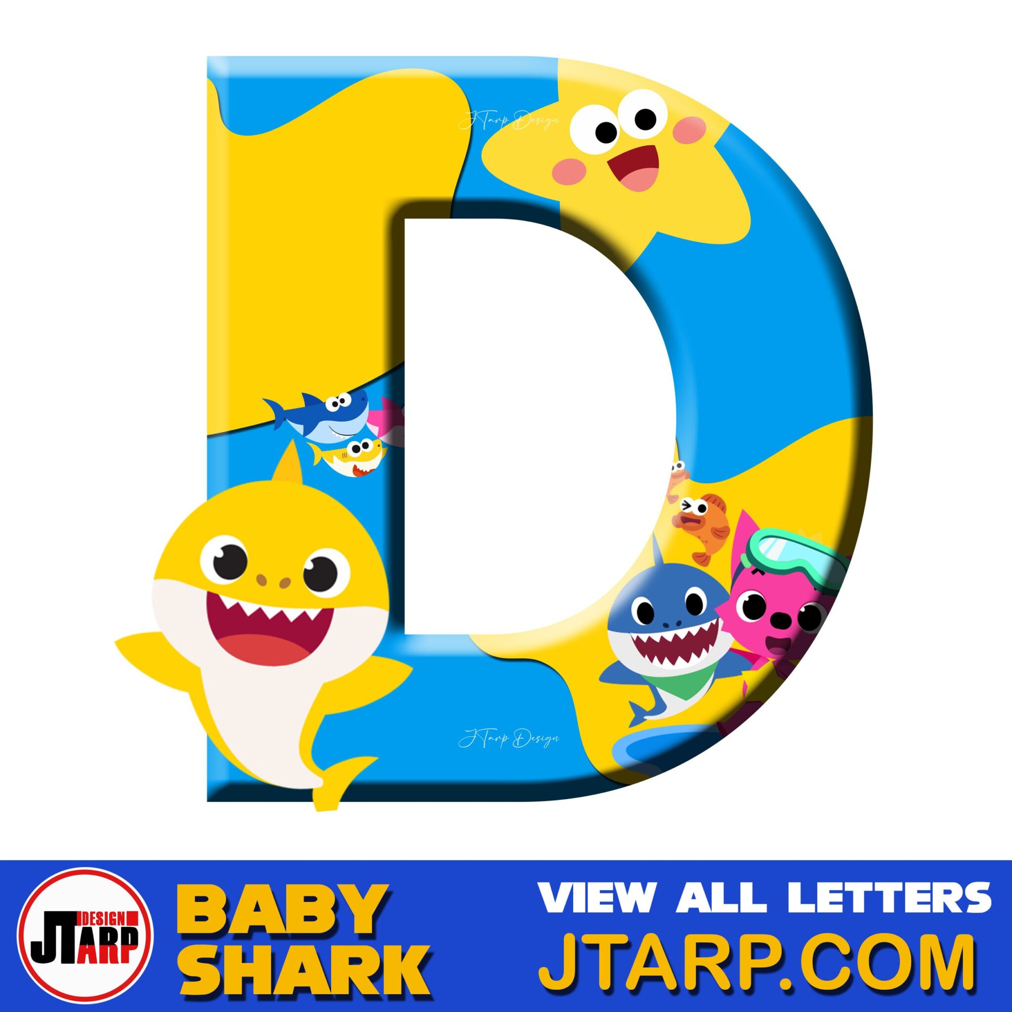 Baby Shark Printable Letters and Numbers - Free Download – Printable ...