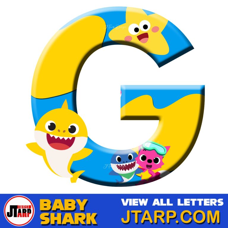 Baby Shark Printable Letters and Numbers - Free Download – Printable ...