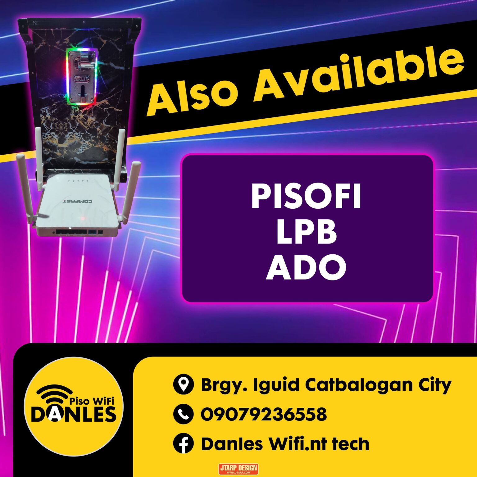 Marketing Materials: Piso Wifi Tarpaulin and Logo – Business | JTarp Design