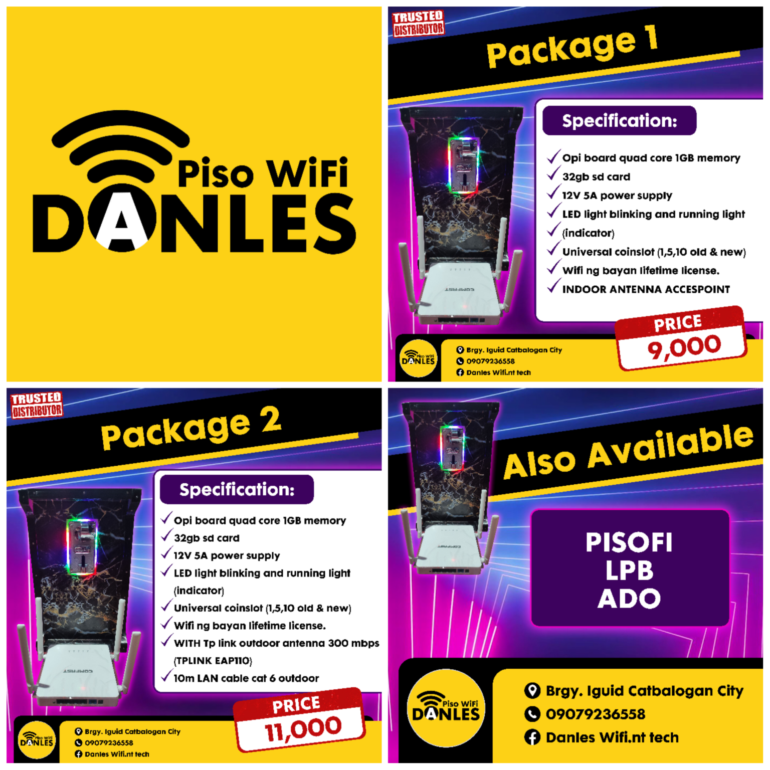 Marketing Materials: Piso Wifi Tarpaulin and Logo – Business | JTarp Design