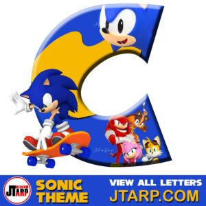 FREE Sonic the Hedgehog Printable Letters and Numbers 3D