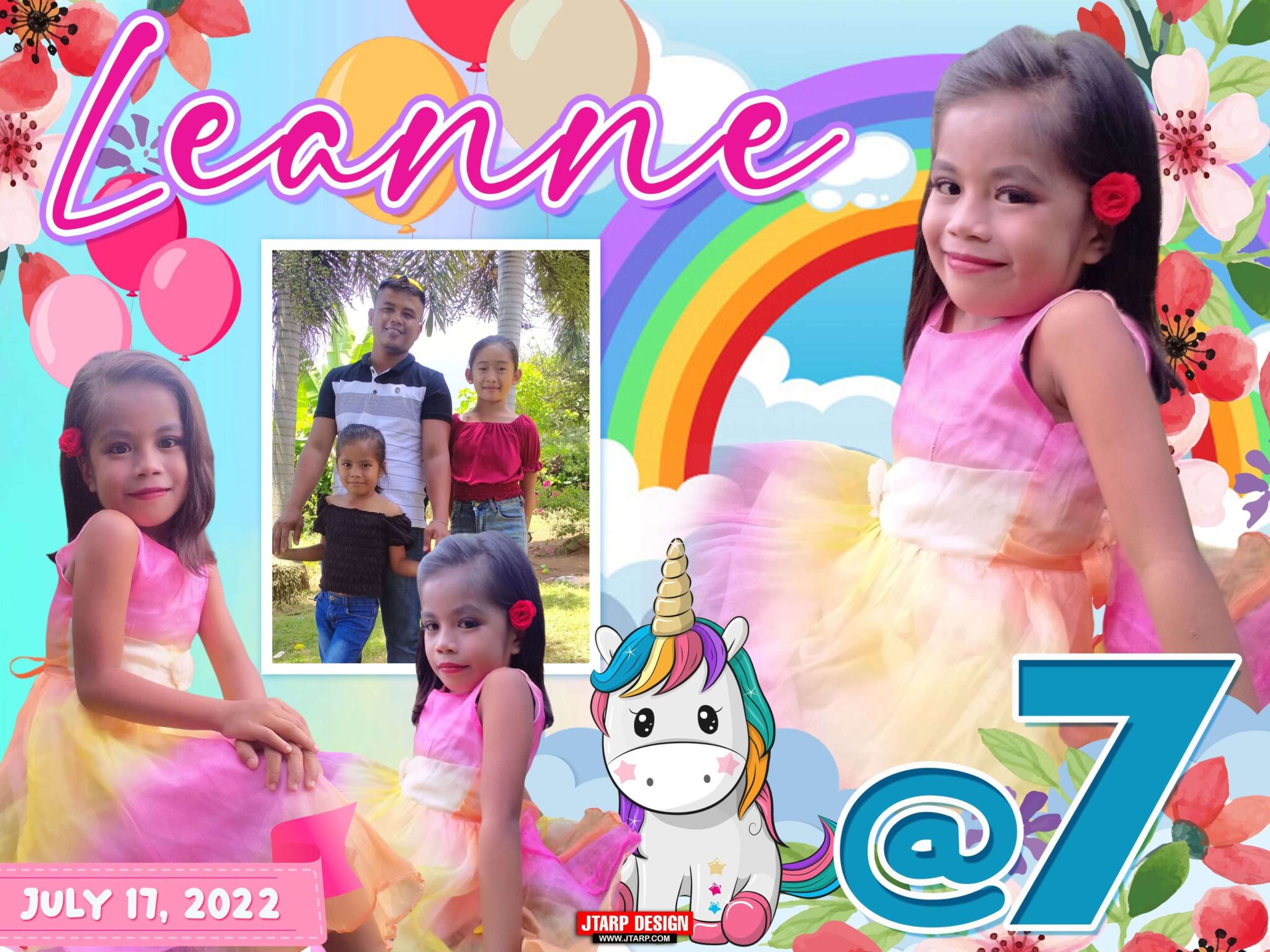 Leanne @7th Birthday | Unicorn Design – Tarpaulin | JTarp Design