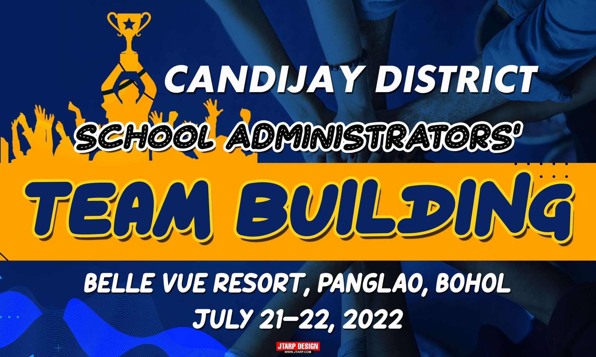 Team Building Banner Design | Blue-Yellow Theme – Events Layout | JTarp ...