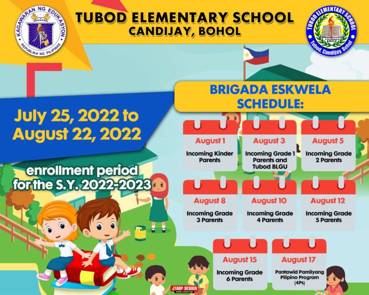 Schedule Banner Design: Brigada Eskwela – Events Layout | JTarp Design