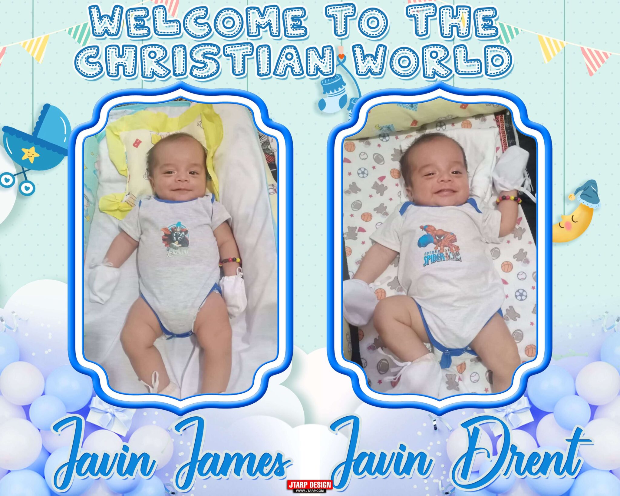 Welcome to the Christian World Javin James and Javin Drent – Toddlers | JTarp Design