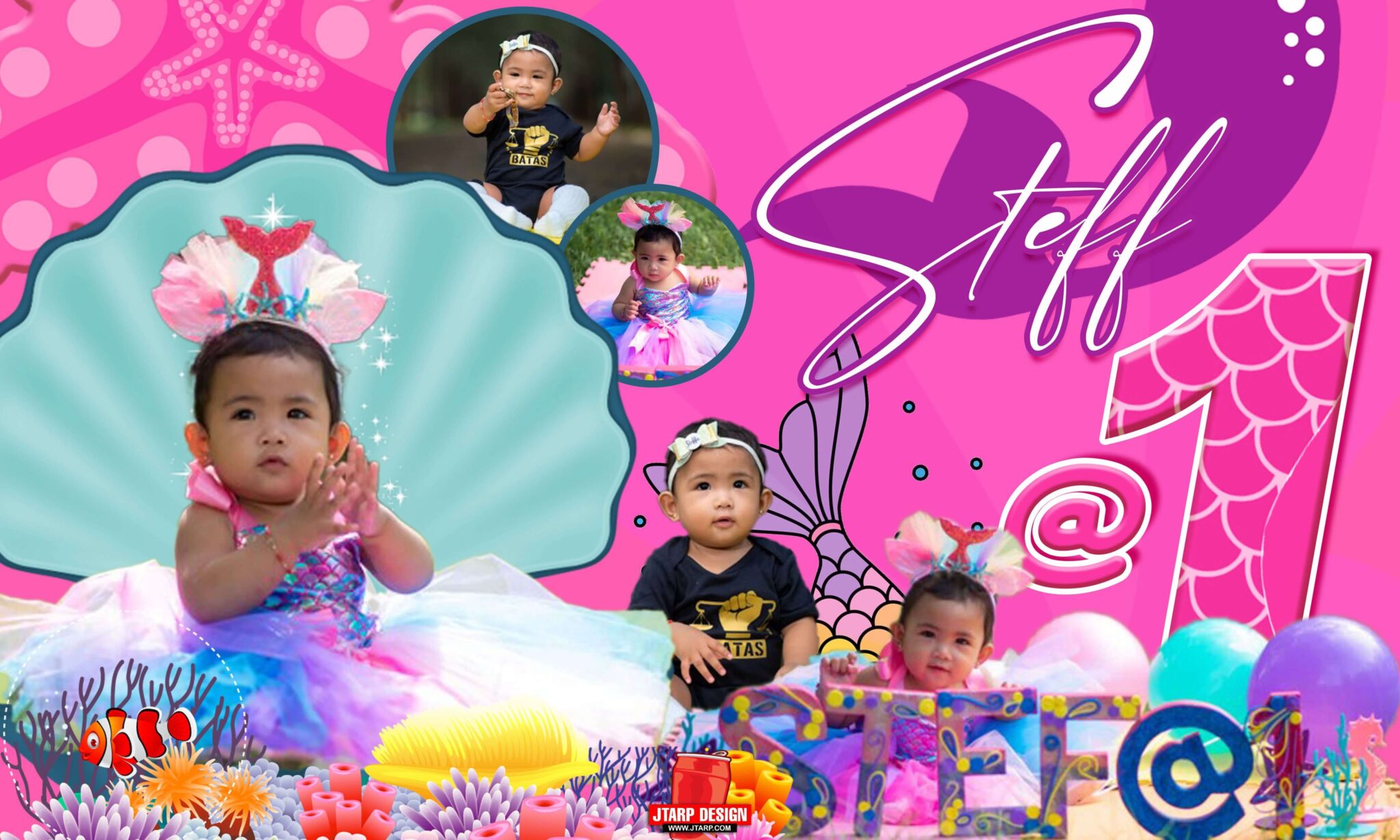 Steff @1 Mermaid Theme Invitation Design – Invitation Designs | JTarp ...
