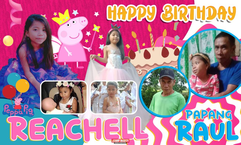 Reachell Birthday Peppa Pig Design – Girl | JTarp Design