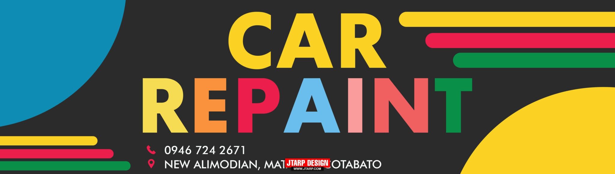 Car Repaint Service Business Tarpaulin Design – Tarpaulin | JTarp Design