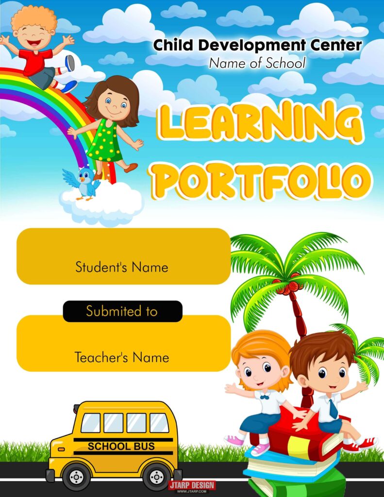 Learning Portfolio Cover Page Design – Educational | JTarp Design