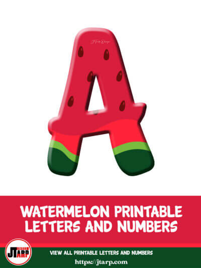 Watermelon Free Printable Letters and Numbers – Printable | JTarp Design