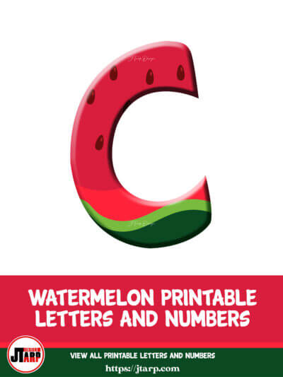 Watermelon Free Printable Letters and Numbers – Printable | JTarp Design