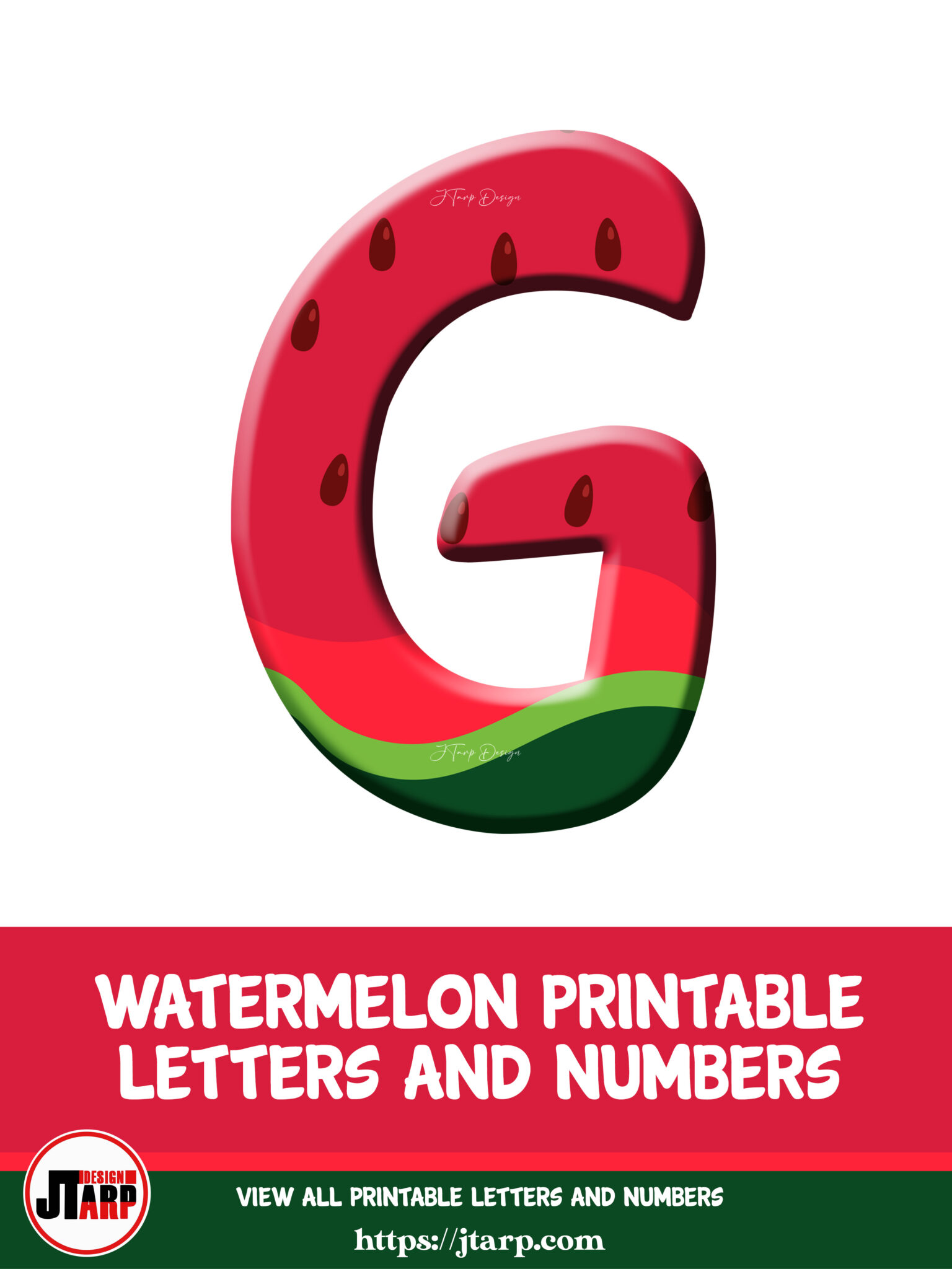 Watermelon Free Printable Letters and Numbers – Printable | JTarp Design