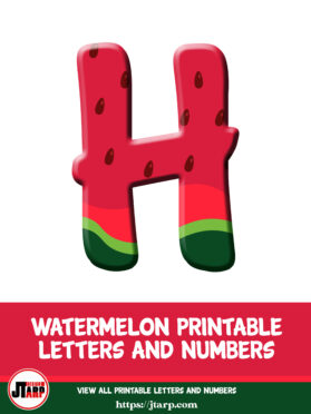 Watermelon Free Printable Letters and Numbers – Printable | JTarp Design