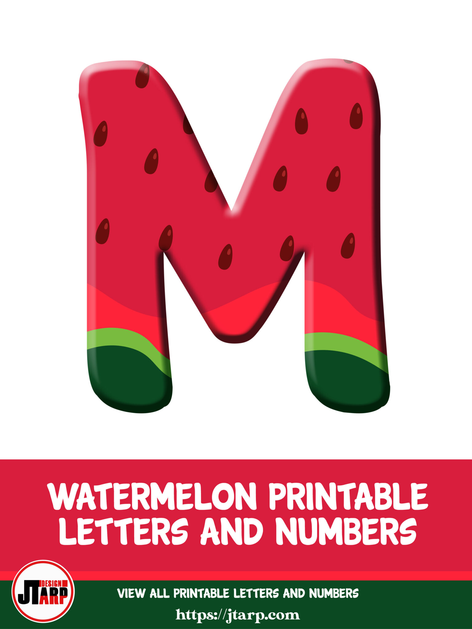 Watermelon Free Printable Letters and Numbers – Printable | JTarp Design