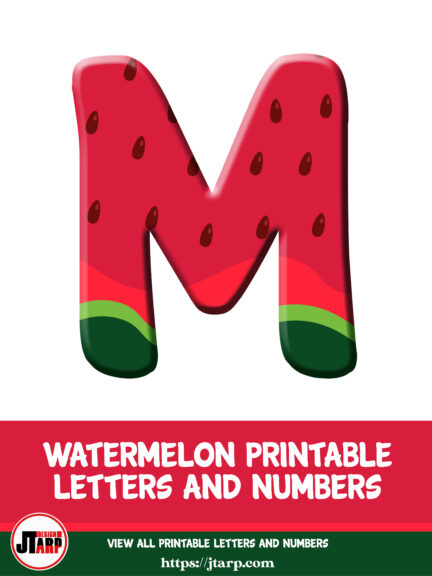 Watermelon Free Printable Letters and Numbers – Printable | JTarp Design