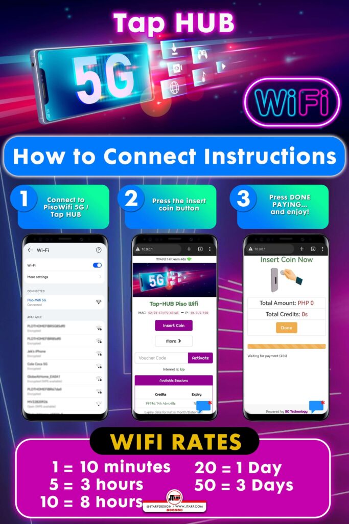 PisoWifi 5G Tap HUB LBP Piso Wifi Tarpaulin Design – Business | JTarp ...
