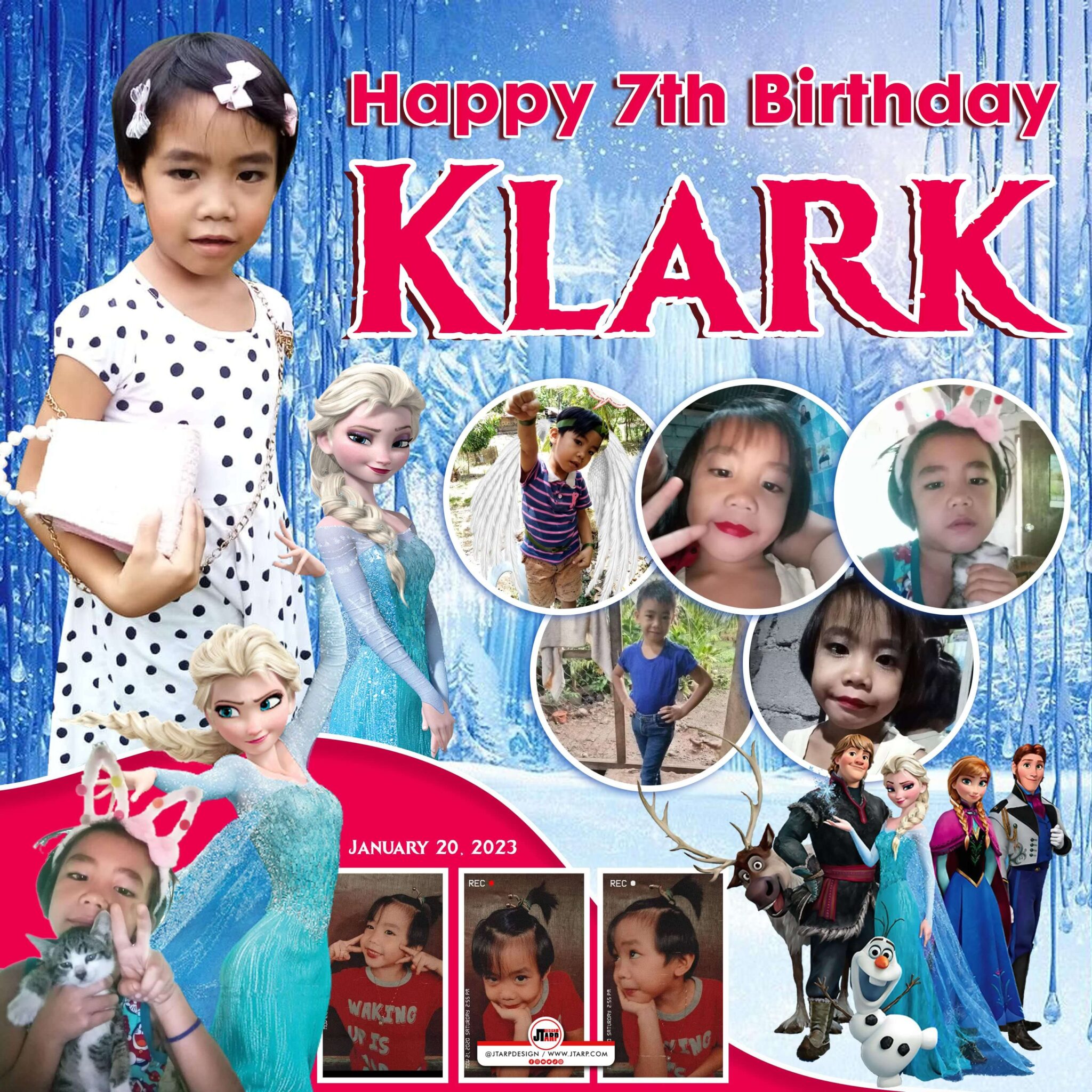 Klark 7th Birthday Tarpaulin Design – Tarpaulin | JTarp Design