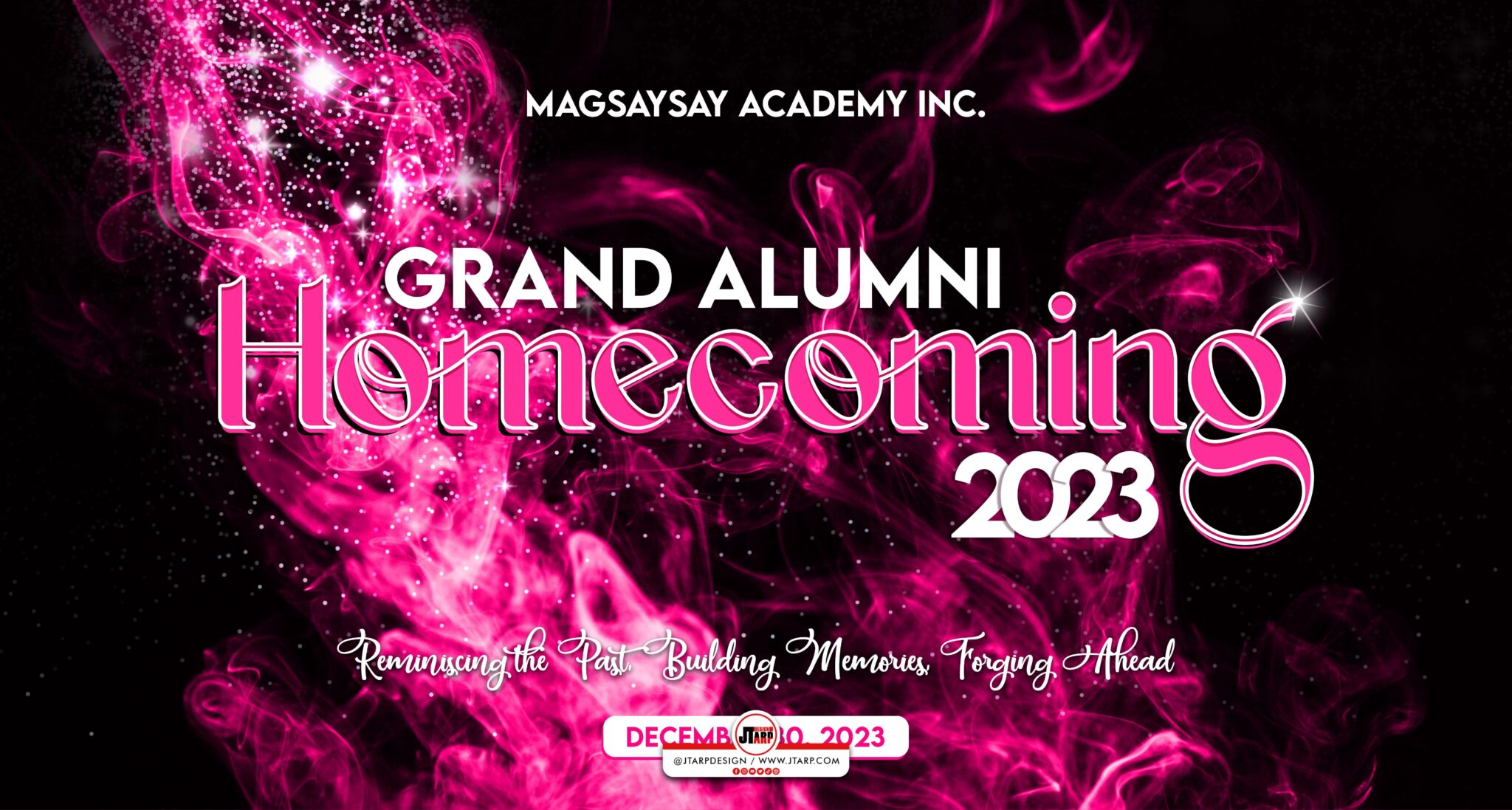 Alumni Homecoming Pink Tarpaulin Design