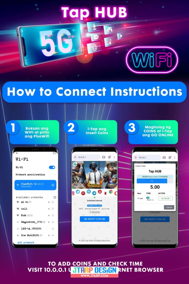 Marketing Materials: Piso Wifi Tarpaulin and Logo – Business | JTarp Design