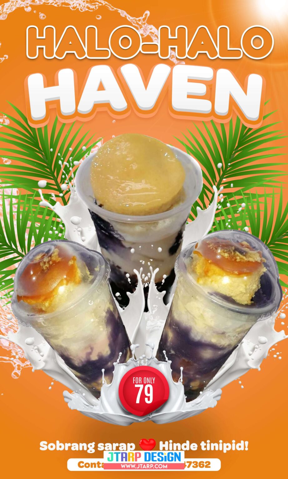 Halo-Halo Haven Business Tarpaulin Design Cantaloupe Theme
