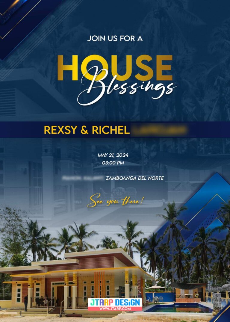 Rexsy Home Blessings Invitation Layout – Invitation | JTarp Design