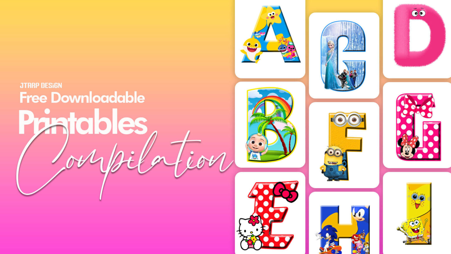 Baby Shark Printable Letters and Numbers - Free Download – Printable ...