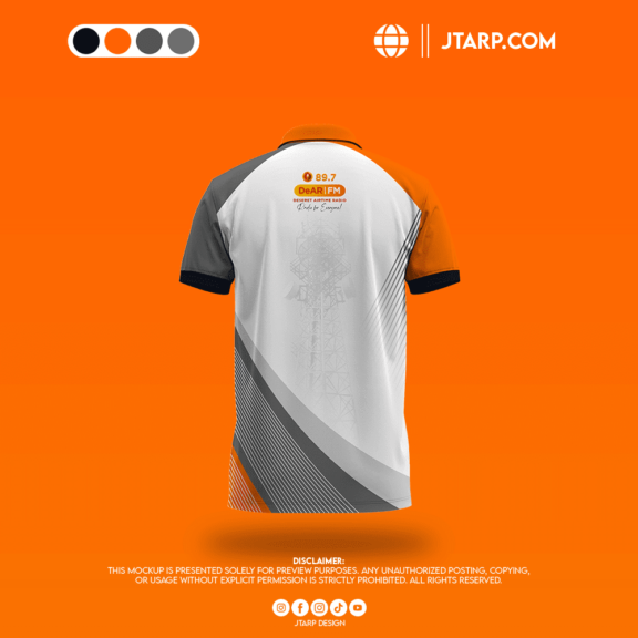 DEAR FM Radio Station Orange Polo Shirt – Bold & Professional Attire ...