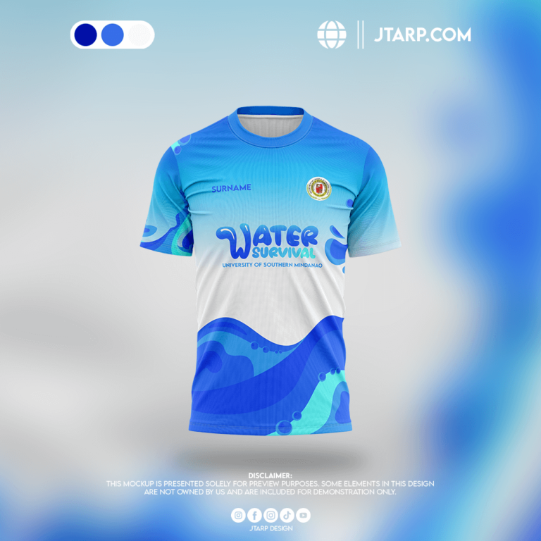 Blue Light Theme Jersey Design for USM Water Survival – Apparel Designs ...