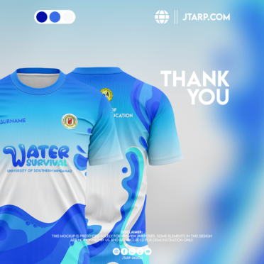 Blue Light Theme Jersey Design for USM Water Survival – Apparel Designs ...