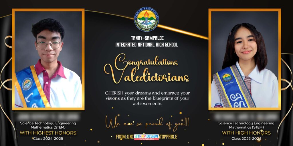 Congratulations Bever Andrew: Gold & Blue Graduation Tarp Design ...