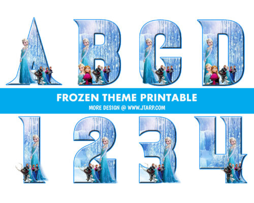 Frozen Theme Printable Letters and Numbers Thumbnail